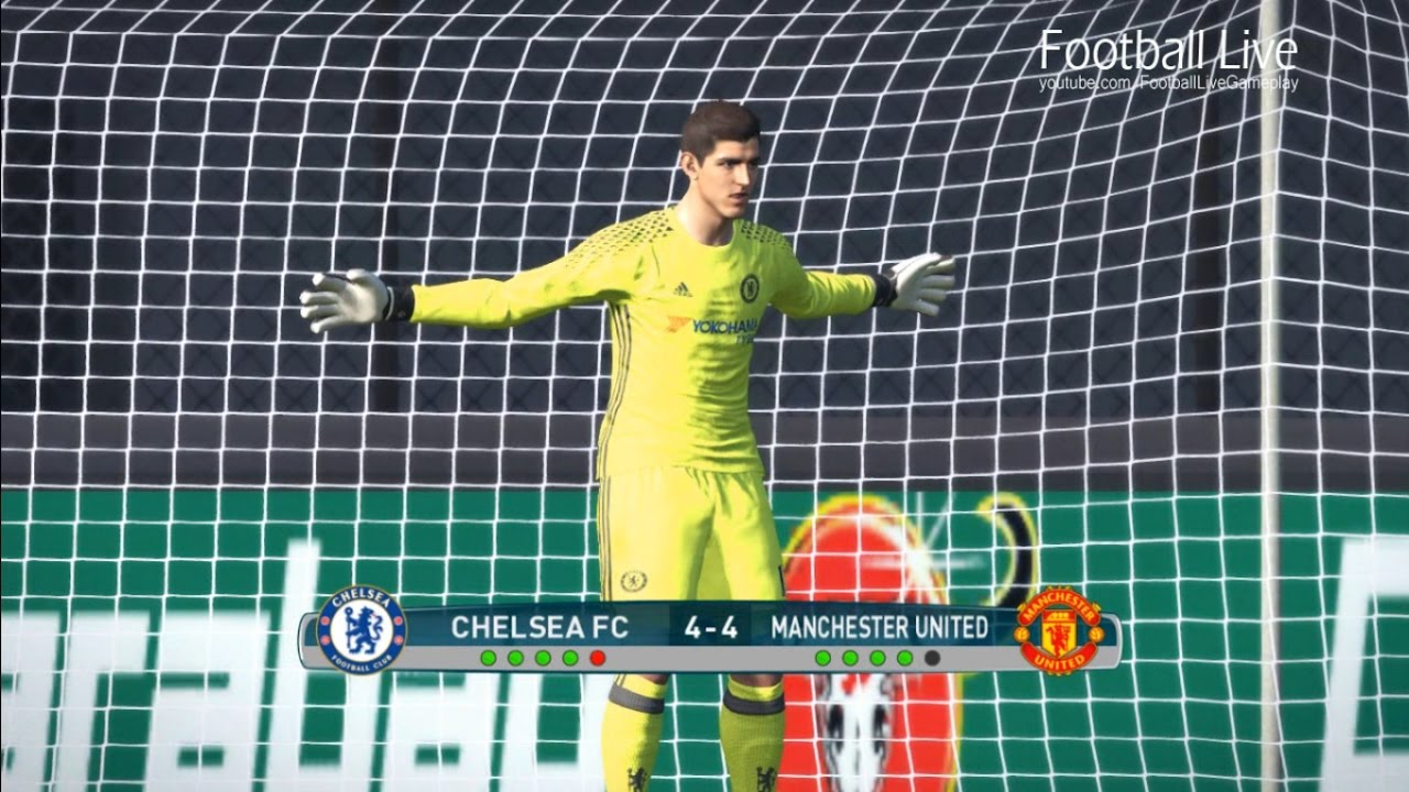 PES 2017 | Chelsea vs Manchester United | Penalty Shootout | Gameplay ...