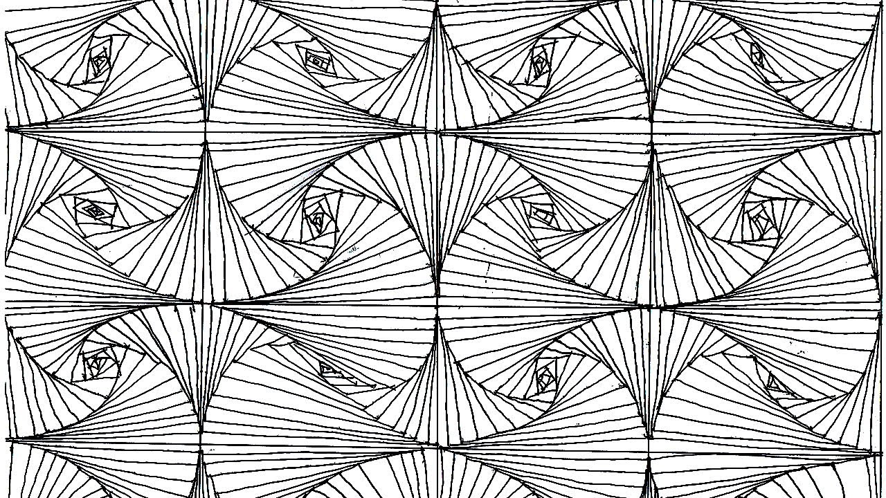 Spiral Drawing # 3 / Cool 3D Square Pattern / Satisfying Line Illusion ...