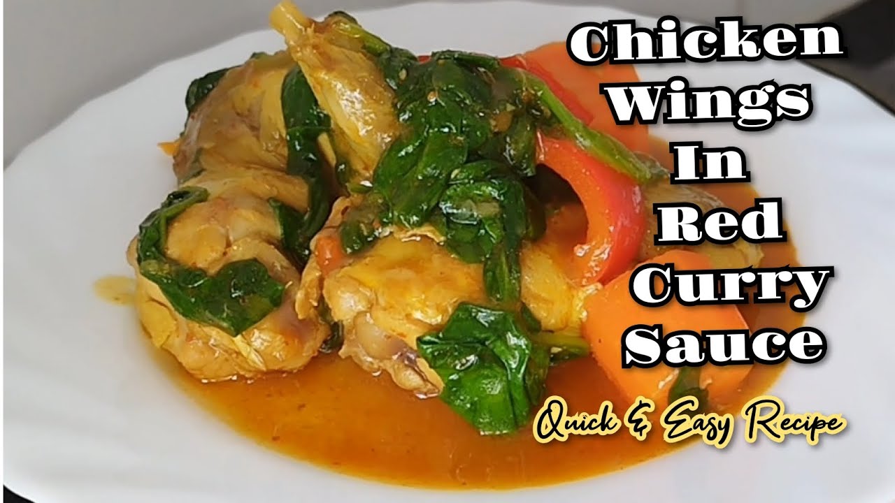 Chicken Wings in Red Curry Sauce Ala DjB #chicken #quickrecipe #curry # ...