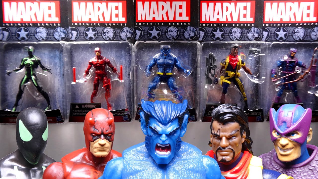 Opening 5 MARVEL Infinite Series: Hawkeye, Beast, Big Time Spider-Man ...
