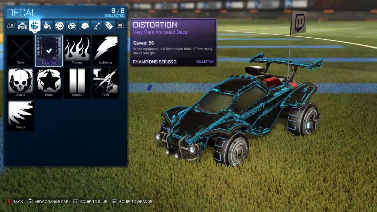 Brand New Octane Distortion Decal! (Full View In Gold And Electric Blue ...