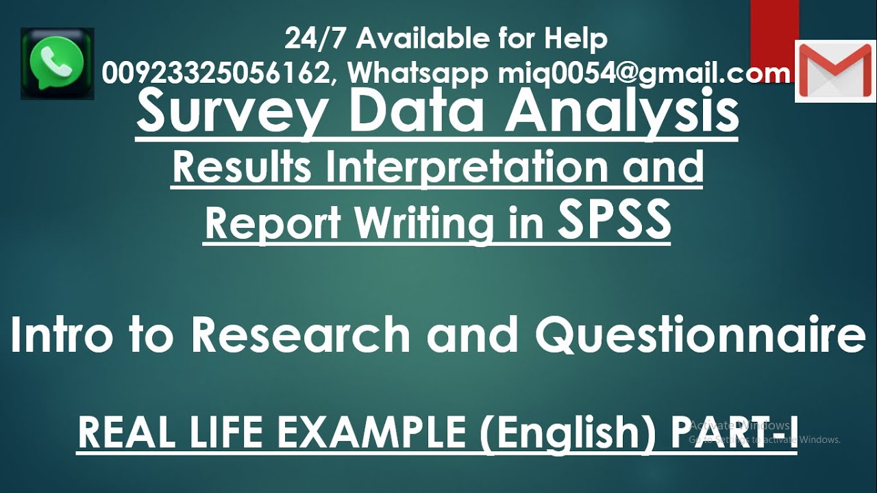 Survey Data Analysis of Real-Life Example | Intro to Research and ...