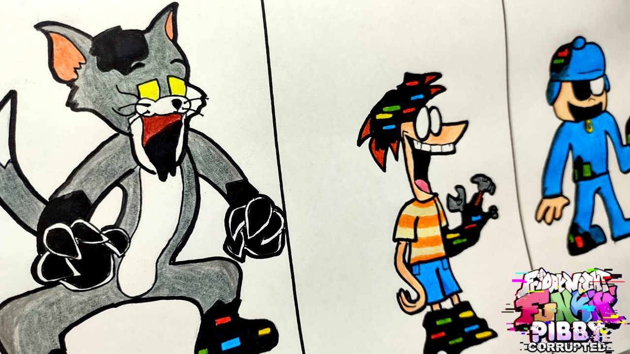 DIBUJO FRIDAY NIGHT FUNKIN PIBBY CORRUPT (TOM, PHINEAS y POCOYO ...