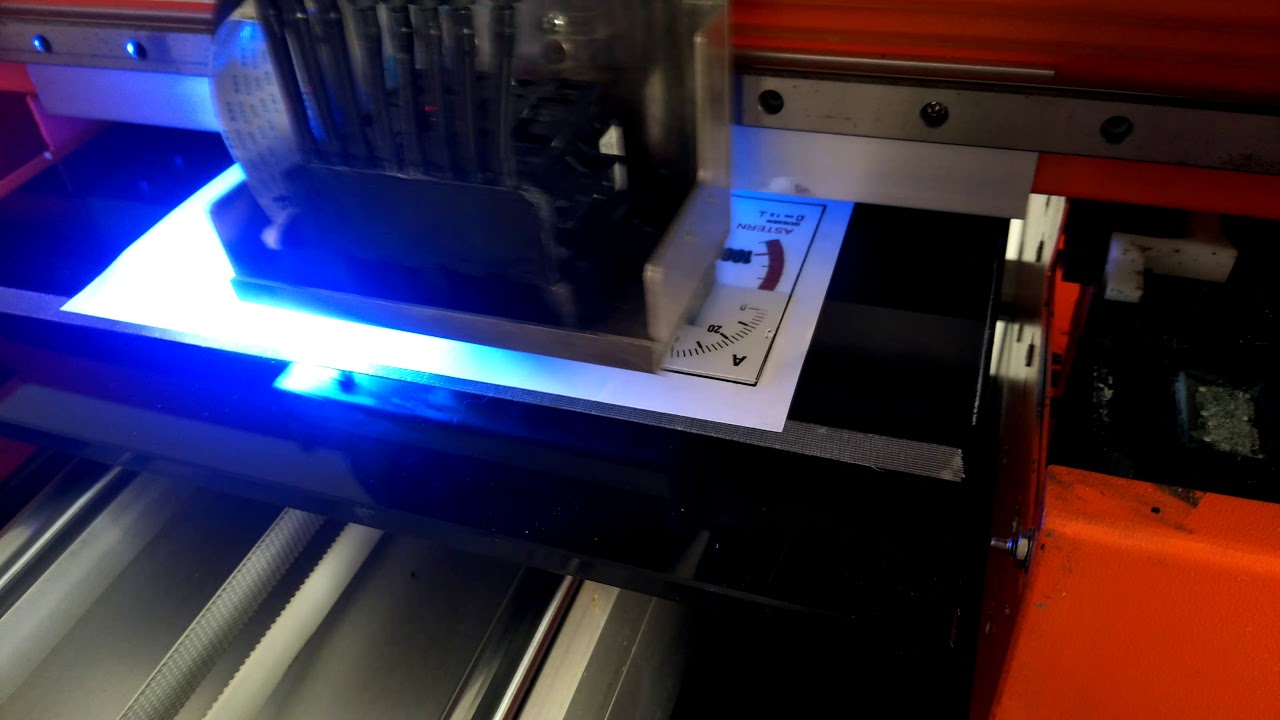 A3 uv printer machine metal sheet printing demo sample video - YouTube