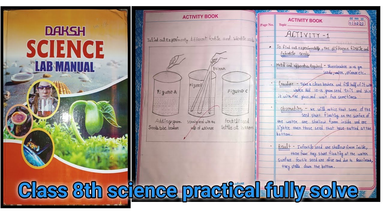 | class 8th science practical | ( full solve ) #EducationalVikram ...