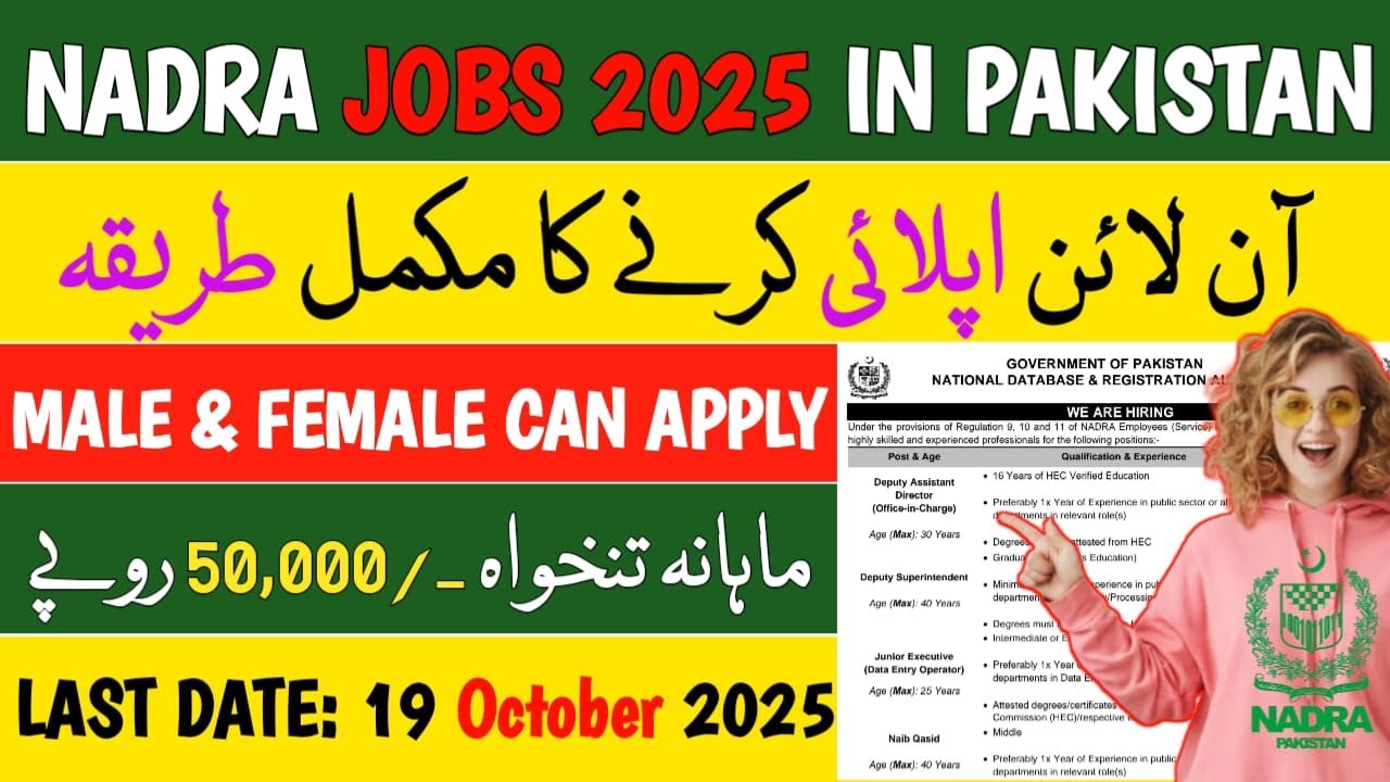 NADRA Jobs 2025 Online Apply | NADRA Jobs Test Preparation | Latest ...