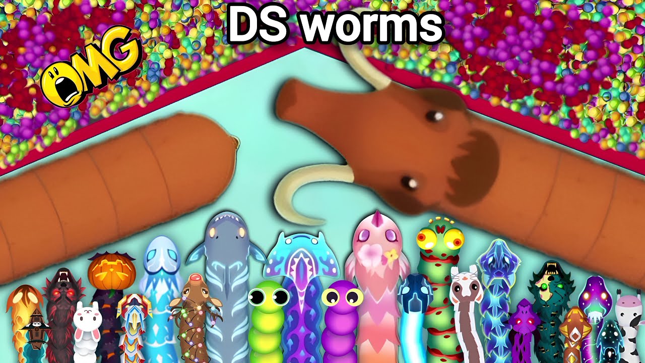 Epic Snake io gameplay🐍Wooly snake skin🐍DS worms biggest delicious 😋 ...