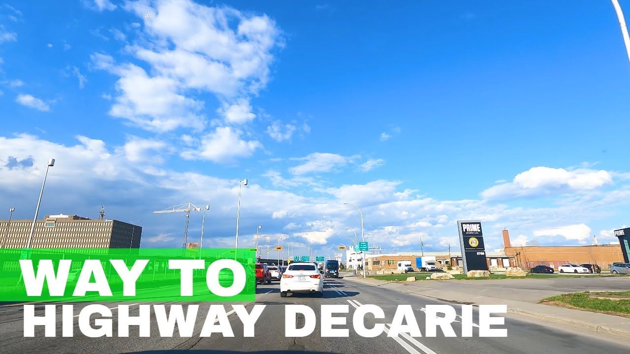 [ 4K Video ] Driving on Autoroute Decarie in Bright Sunny Day - YouTube
