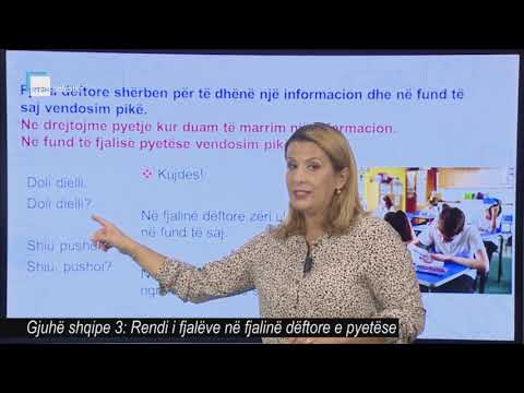 Gjuhë shqipe 3 - Rendi i fjalëve në fjalinë dëftore e pyetëse - YouTube