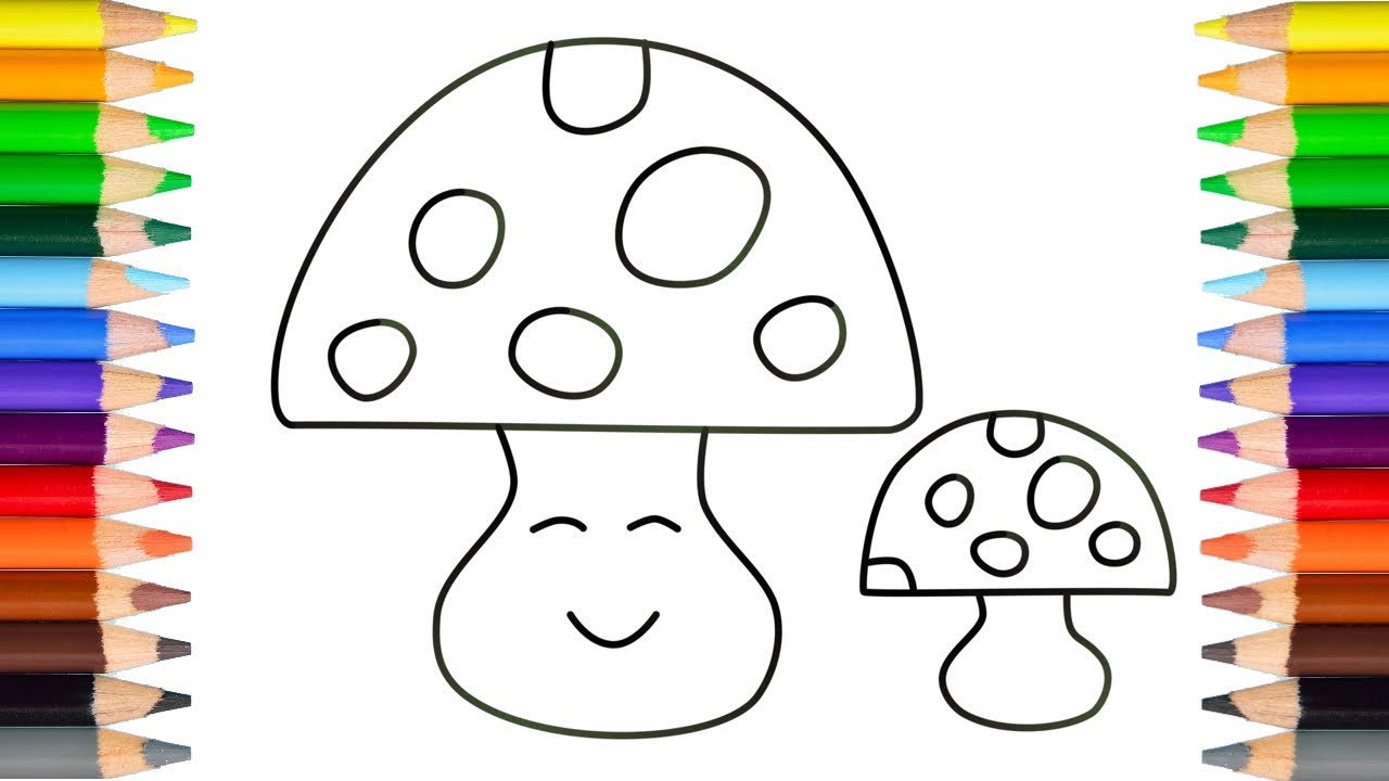 Samen een paddenstoel tekenen! - YouTube