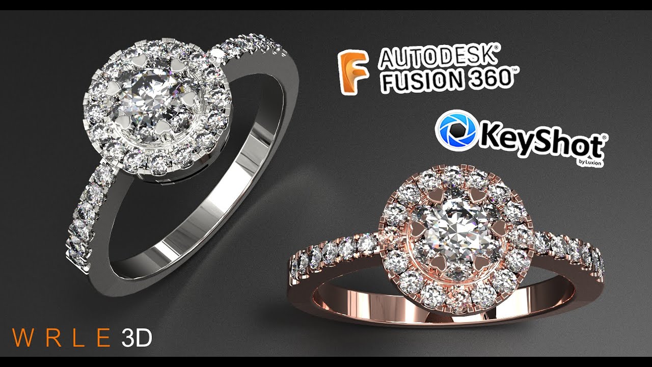 3D jewelry design // R130 // Fusion 360+Keyshot #3djewelry - YouTube