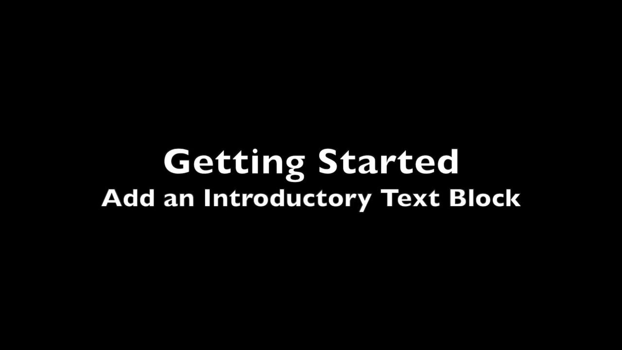 Add an Introductory Text Block to Your Interactive Lesson - YouTube