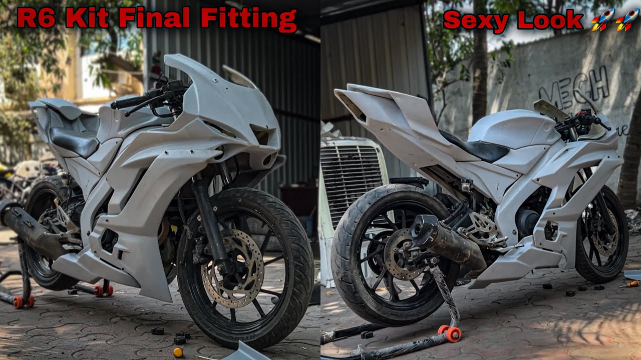 R6 Kit Final Fitting Done Visor Installation || sexy look 🚀🚀 - YouTube