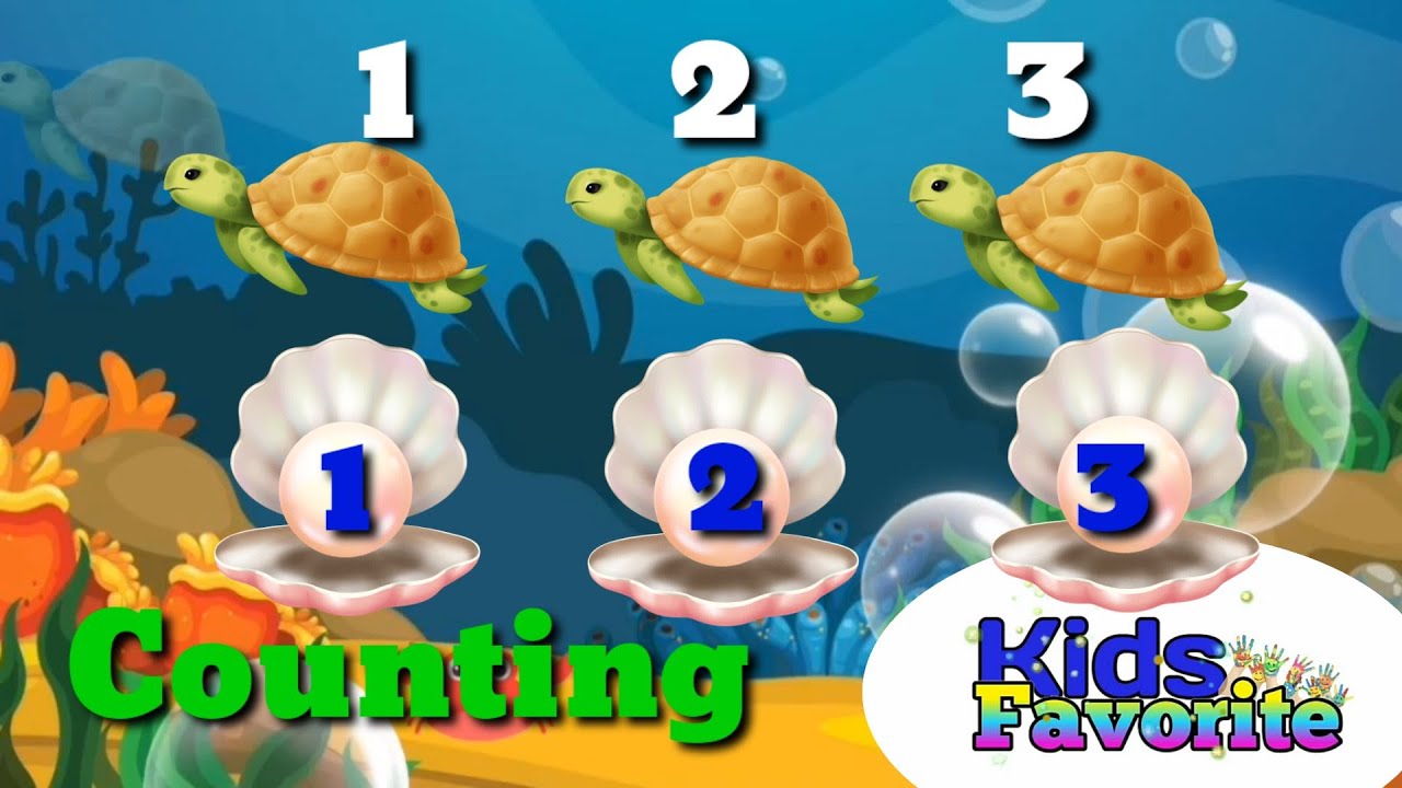 Easy to count the turtles under the sea + Kindergarten Preschool ...