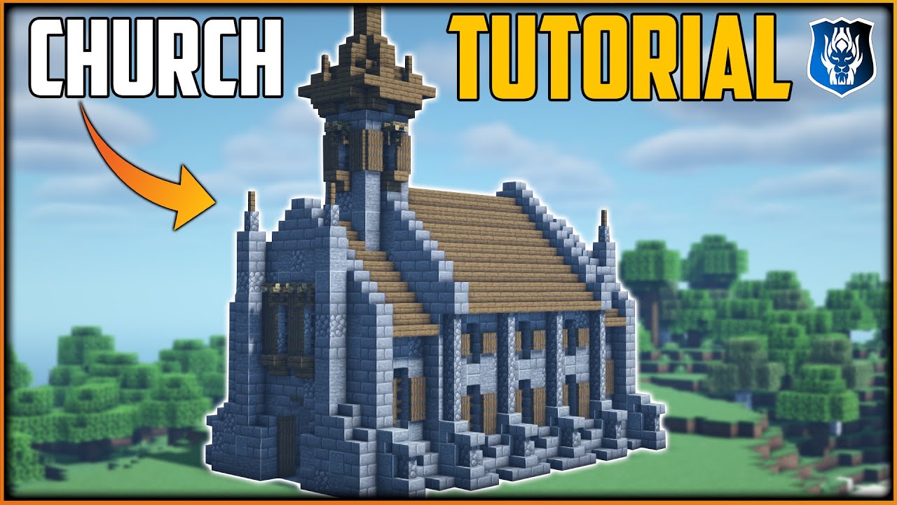 Minecraft Medieval Church (Tutorial) Medieval Town - YouTube