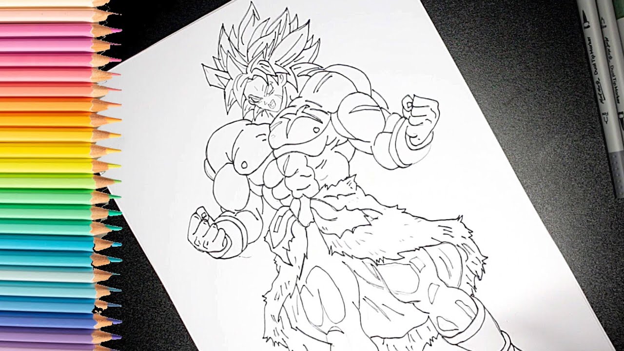How to Draw Broly Dragon Ball Movie Super Step by step - Drawing by ...
