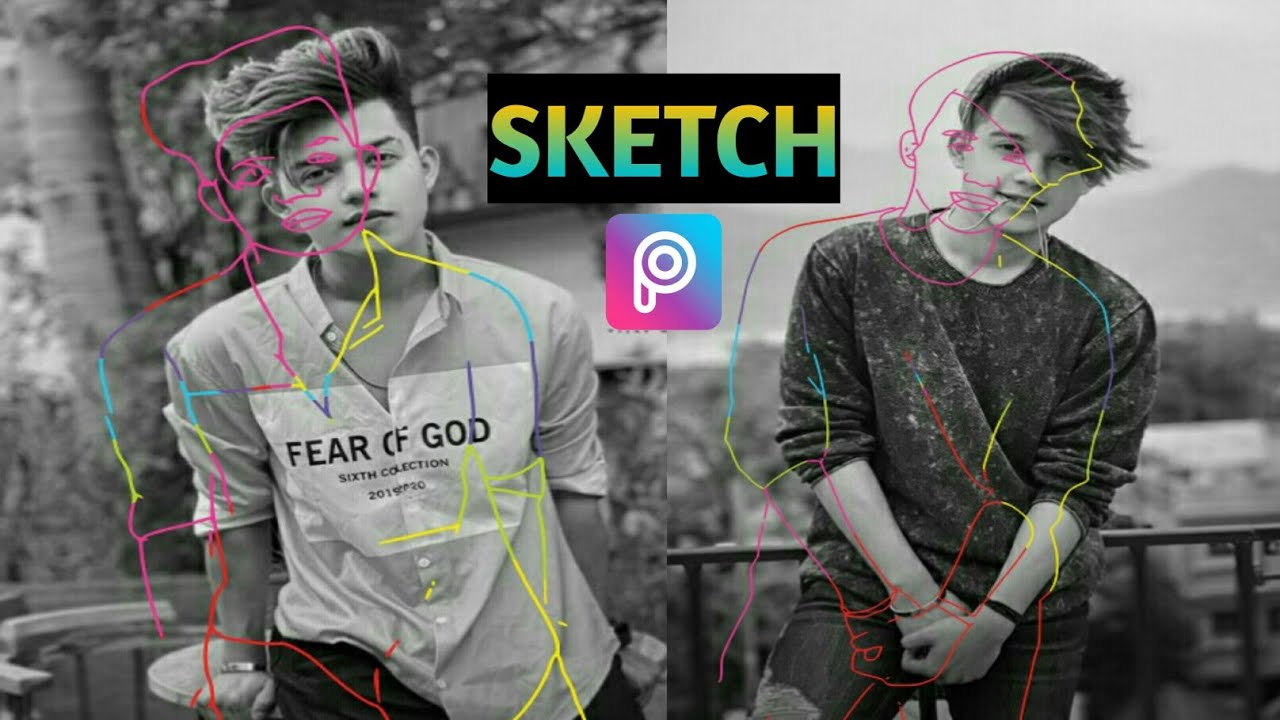 Outline drowing with scetch effect by picsart । Sayed Editz - YouTube