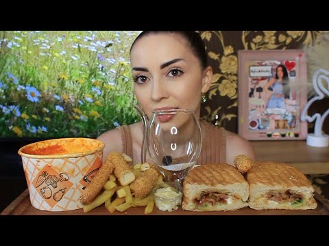 ДОЕЛА ВСЕ ДО КОНЦА ⚡️ Томатный 🍅 суп/ Шаурма ⚡️ Mukbang Ayka Emilly