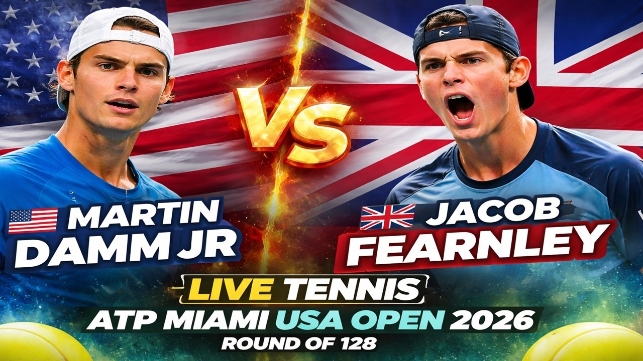Martin Damm Jr vs Jacob Fearnley 🎾LIVE TENNIS ATP MIAMI USA OPEN 2026 ...