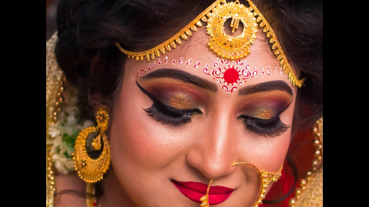 NEW STYLE BENGALI BRIDAL MAKEUP - YouTube