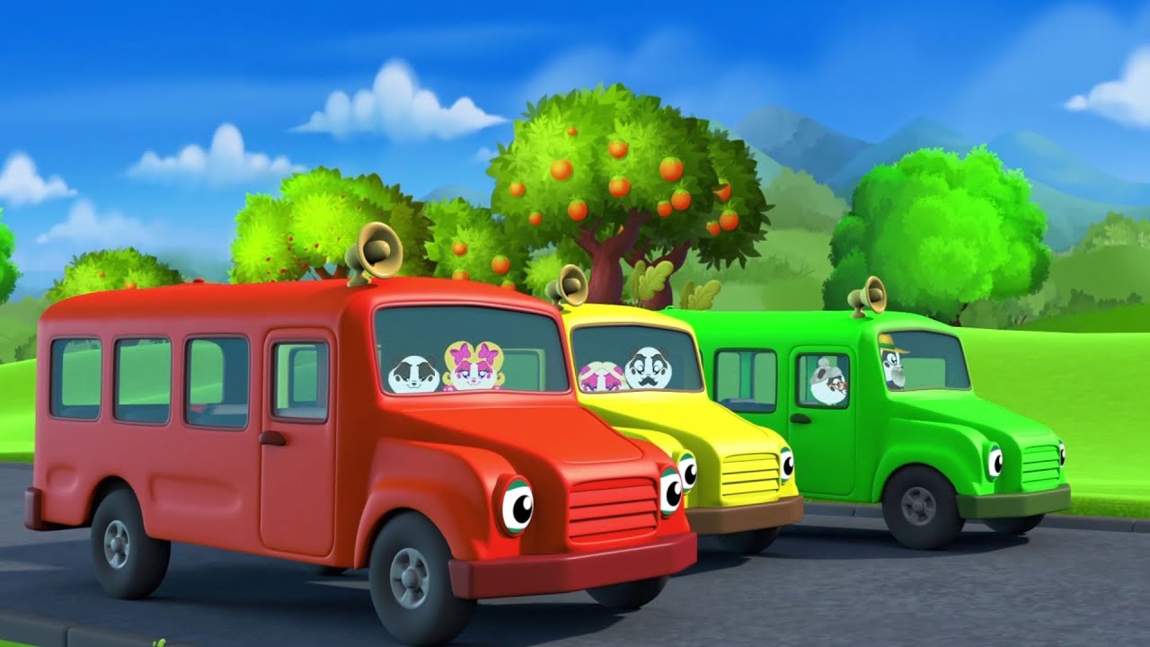 Bus Adventure & Playground Song | Panda Bo Finger Family & Nursery ...