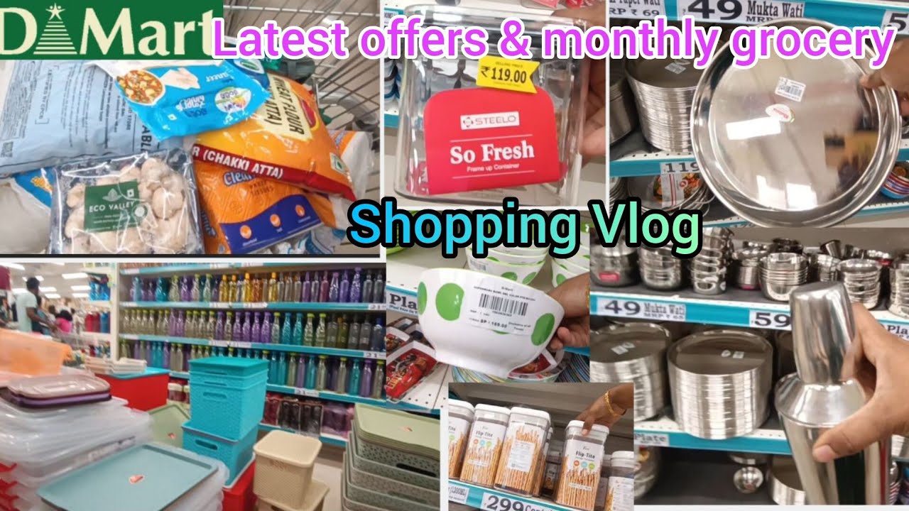 #Shopping Vlog / Dmart grocery shopping / Dmart kitchen organiser ...