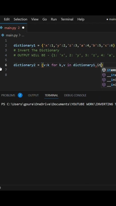Invert A Dictionary In Python Python Programming Pythonprogramming