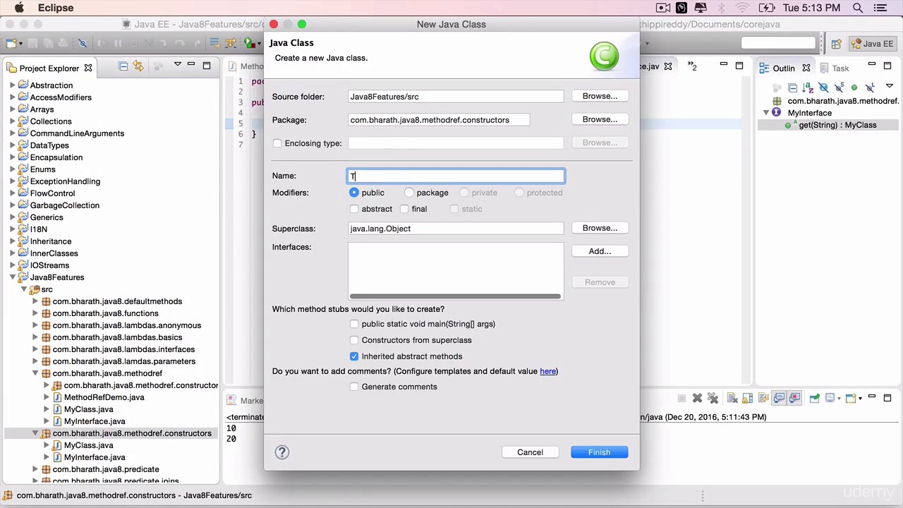 Java 8 Features Part 22 Referencing A Constructor Youtube 8525