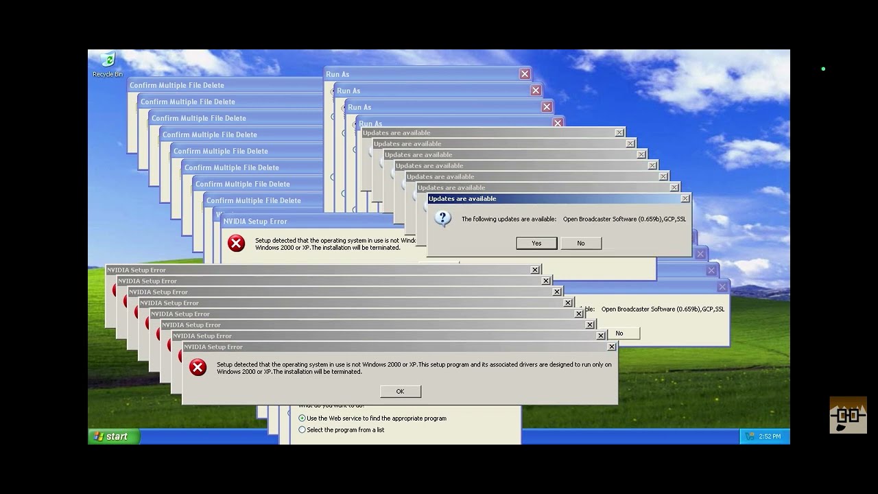 Windows crazy error welcome Xp - YouTube