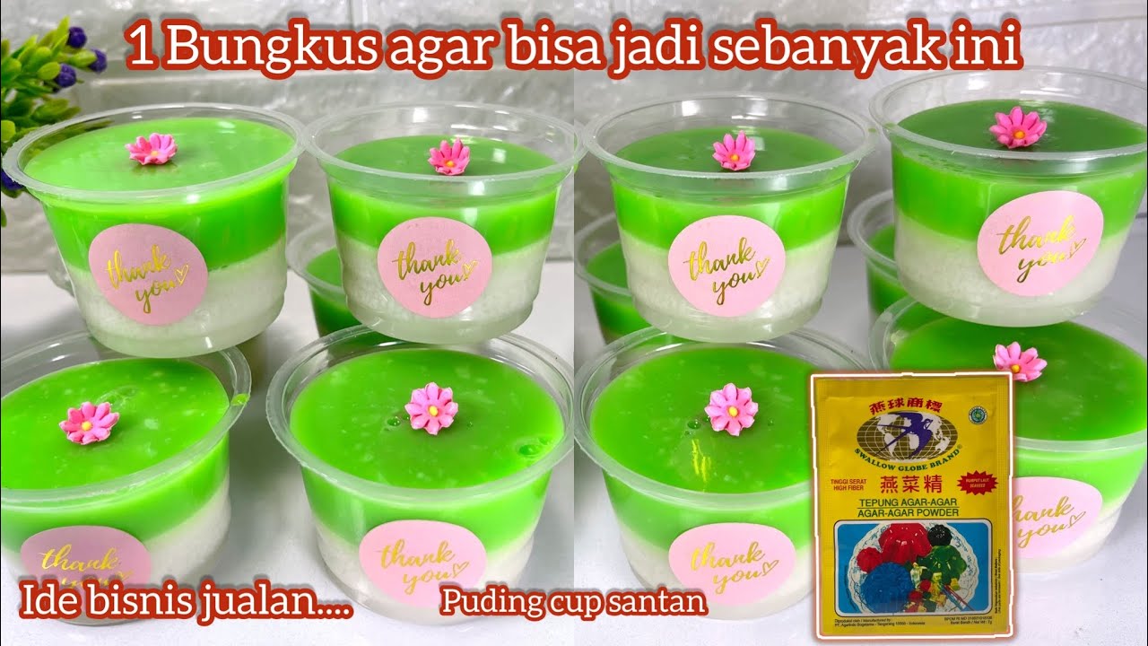 Ide jualan modal minim || Puding cup santan ekonomis tanpa susu cocok ...