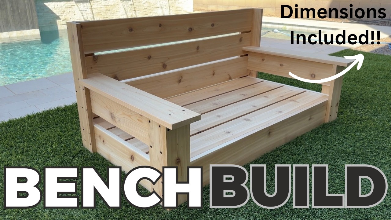 How to Build an Easy Cedar Bench with Armrests in One Weekend ...