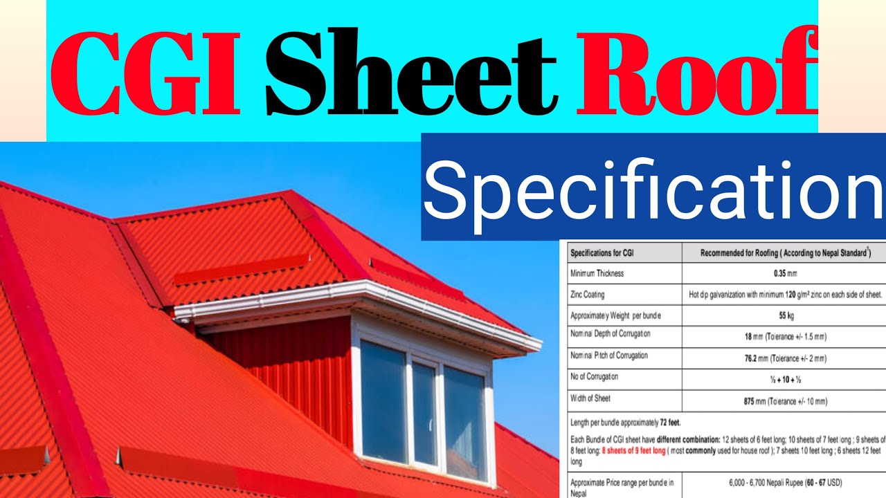Corrugated Galvanized Iron (CGI) Specification For Roofing - YouTube