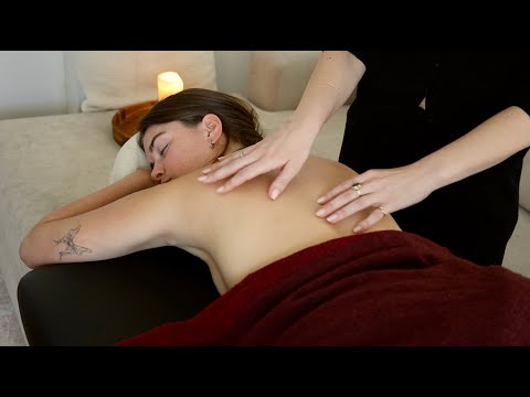 ASMR | Full Body Scratch & Oil Massage ✨ Back, Arms & Leg Scratching (Whisper, Real Person ASMR)