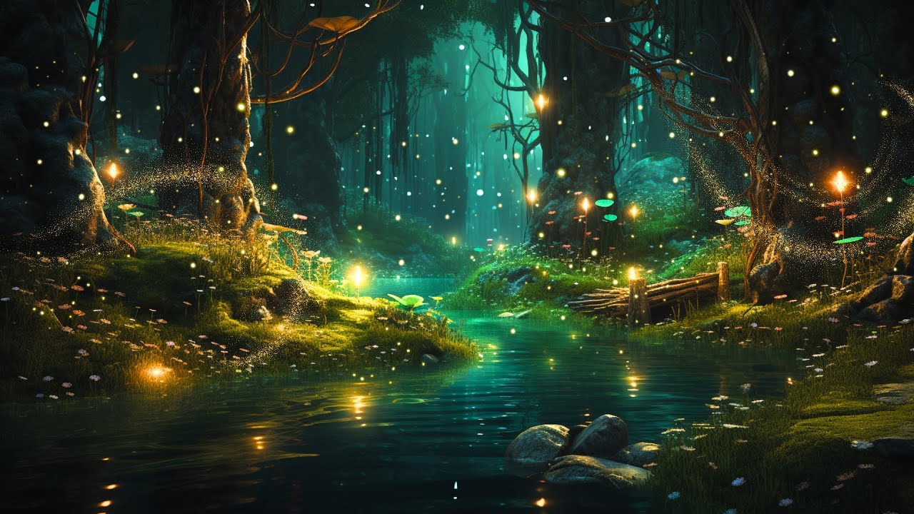BEWITCHING FANTASY FOREST | Pixie Dust and Bansuri Flute Ambience | ENCHANTING RELAXATION 🌳 ...