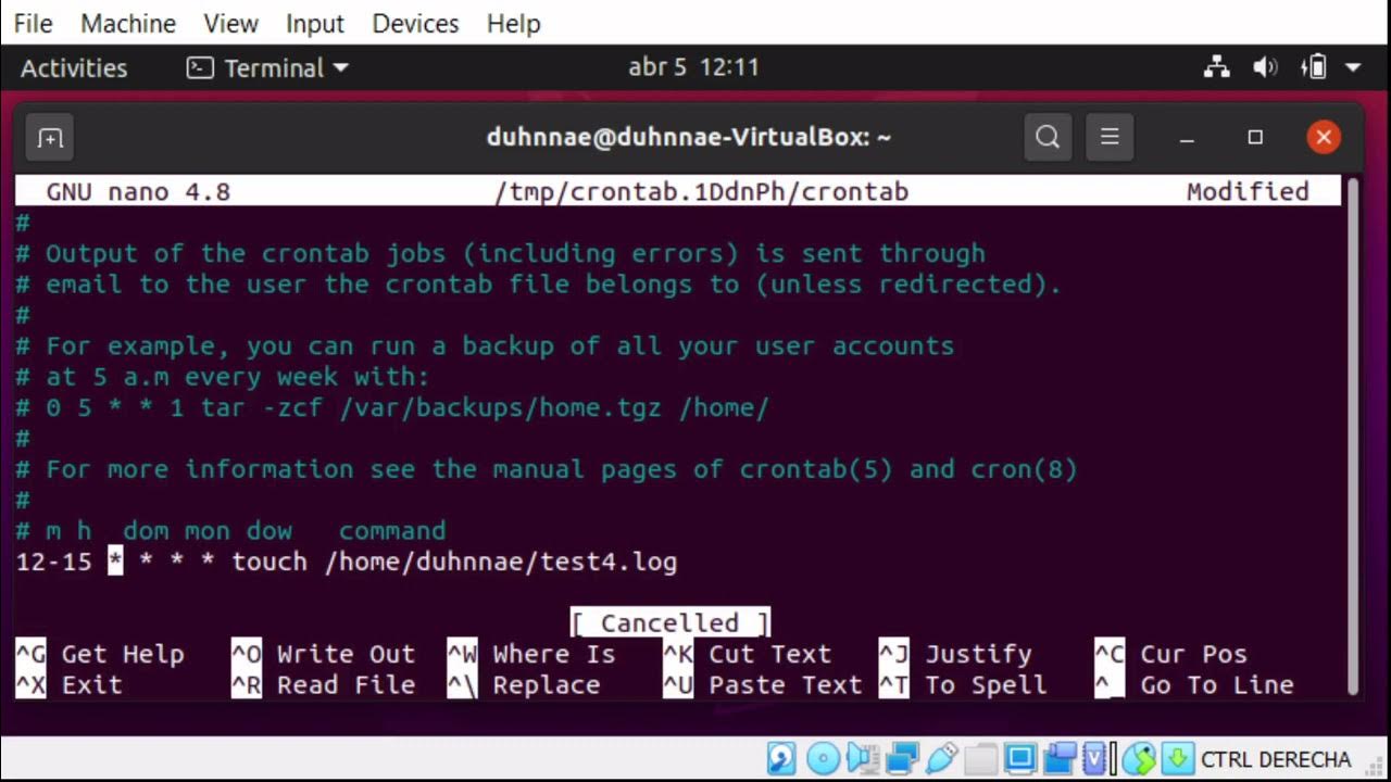 Crontab tutorial en español - Tutoriales ubuntu - Scripting - YouTube