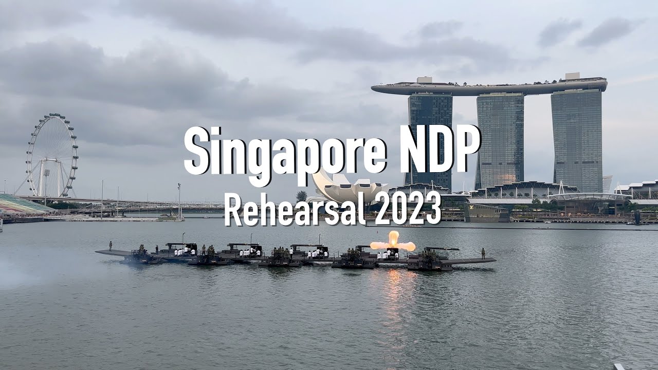 [4K] 🇸🇬 Celebrate Singapore NDP 2023 Fireworks Full Rehearsal ...