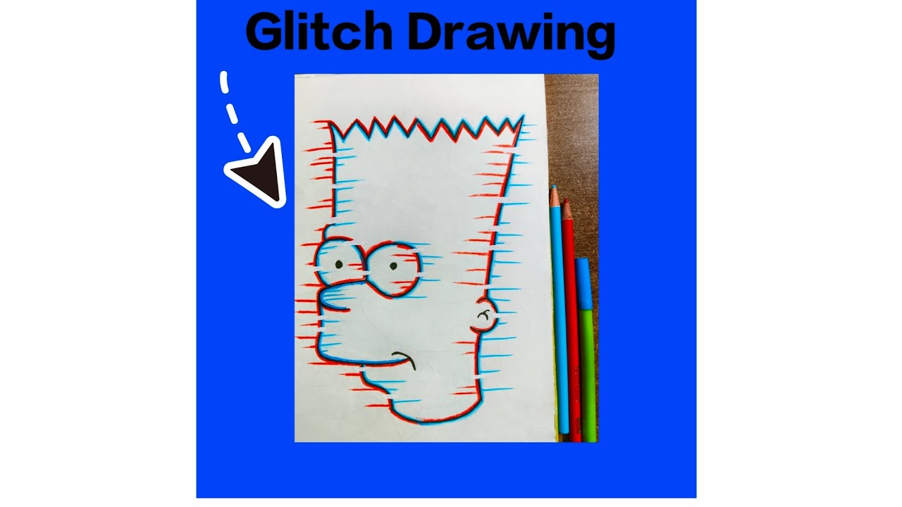 Glitch Drawing With Pencil colour - YouTube