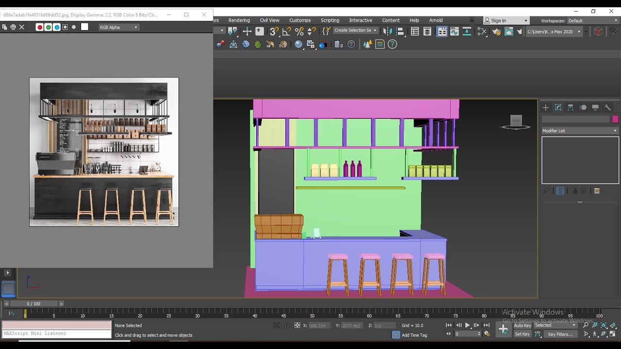 How to Model a Café Interior in 3ds Max – Complete 3D Modeling Tutorial ...