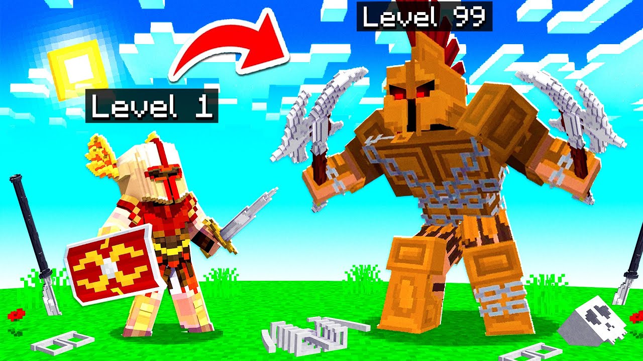 Upgrading GLADIATORS to SPARTAN WARRIORS in MINECRAFT! - YouTube