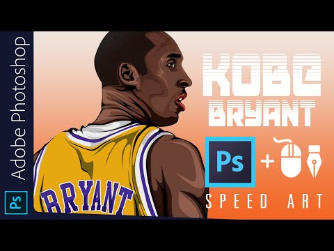 SPEED ART | | Photoshop | KOBE-bryant lakers - YouTube