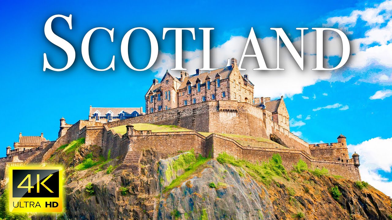 FLYING OVER SCOTLAND (4K Video UHD) - Relaxing Music With Stunning ...
