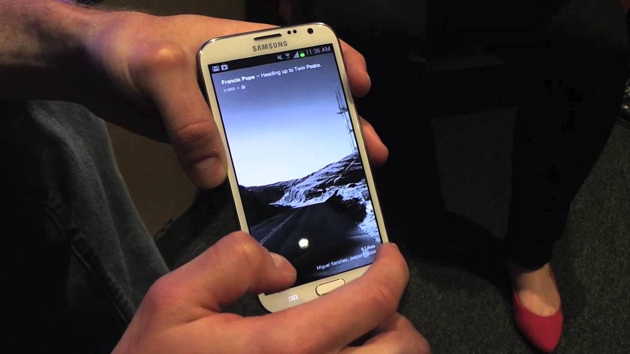 Facebook Home UI Shown on Samsung Galaxy Note 2 - YouTube
