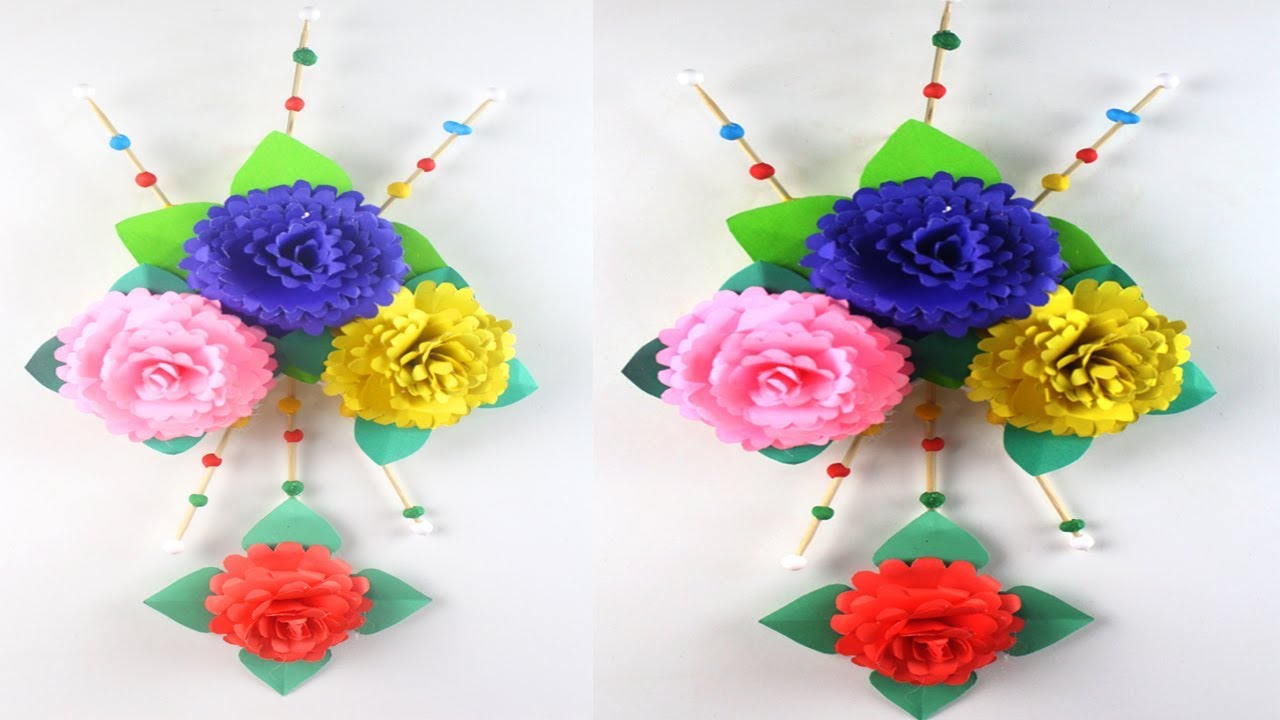 DIY Rose Flower Wall Hanging Idea How To Make Flower Wall Hanging diy-rose-flower-wall-hanging-idea-how-to-make-flower-wall-hanging