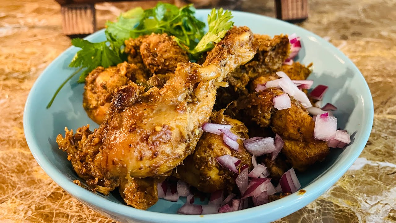 Hyderabadi Chicken Fry Recipe|Street Style Chicken Masala Fry Recipe ...