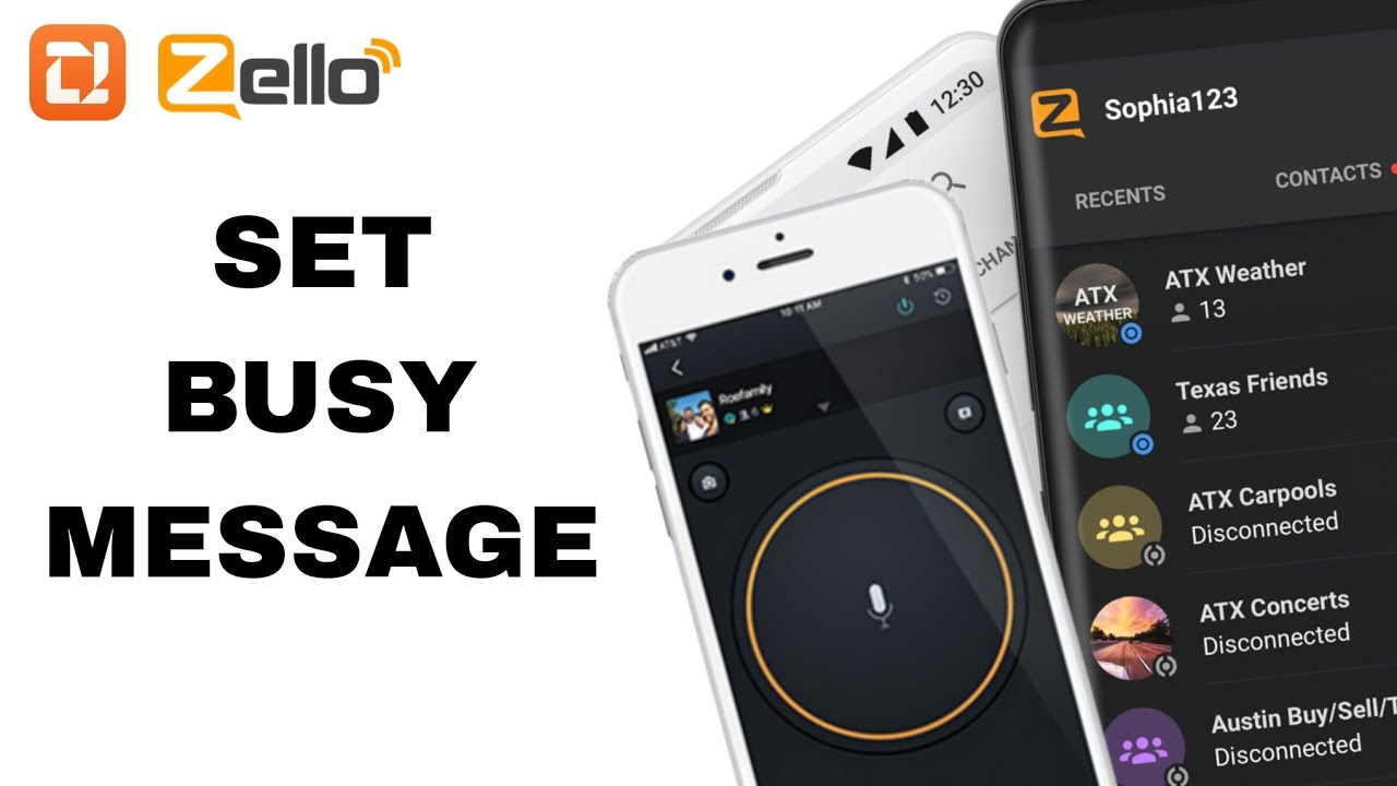 How To Set Busy Message On Zello App - YouTube