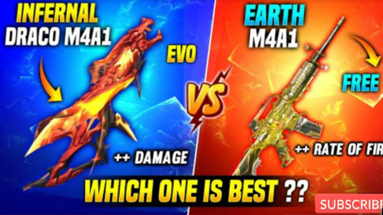 Evo M4A1 vs Earth M4A1 Compare Gun skin 😍😍// Which is Best ??🤔 - YouTube