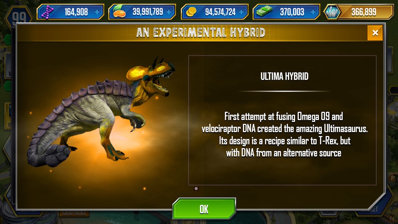 ULTIMA GOLD GEN 99 in JURASSIC WORLD THE GAME SOON?!!?!? - YouTube