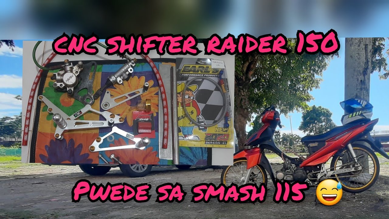 Raider 150 CNC Shifter ready to install to Smash 115 - YouTube