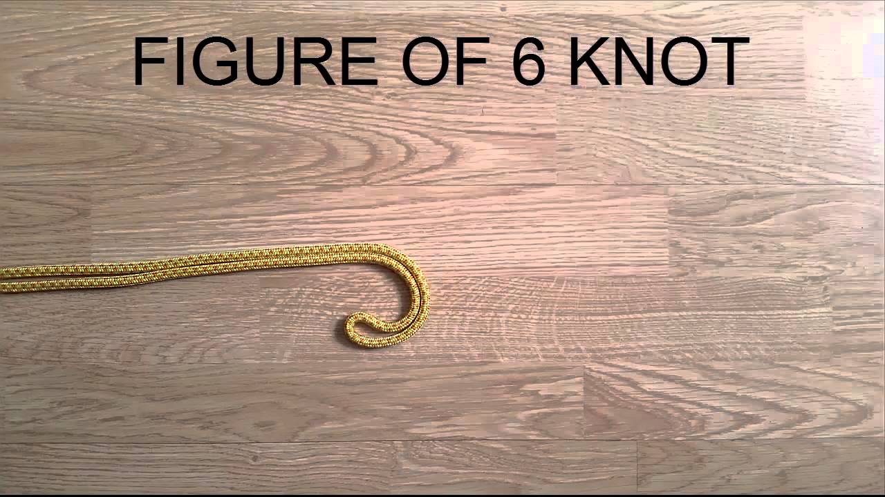 How to tie a figure of 6 knot - YouTube