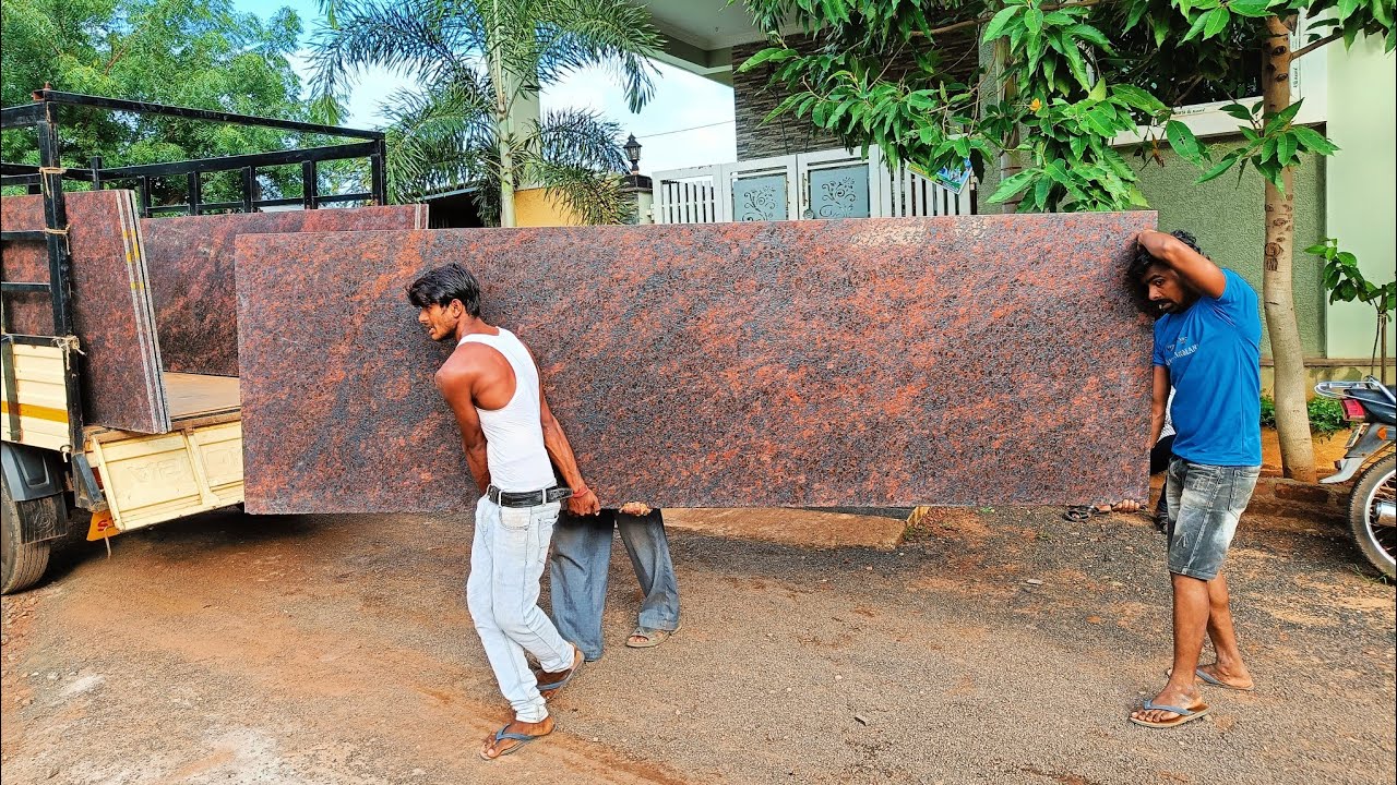 Price of Lapatra and z black granite in parking - YouTube